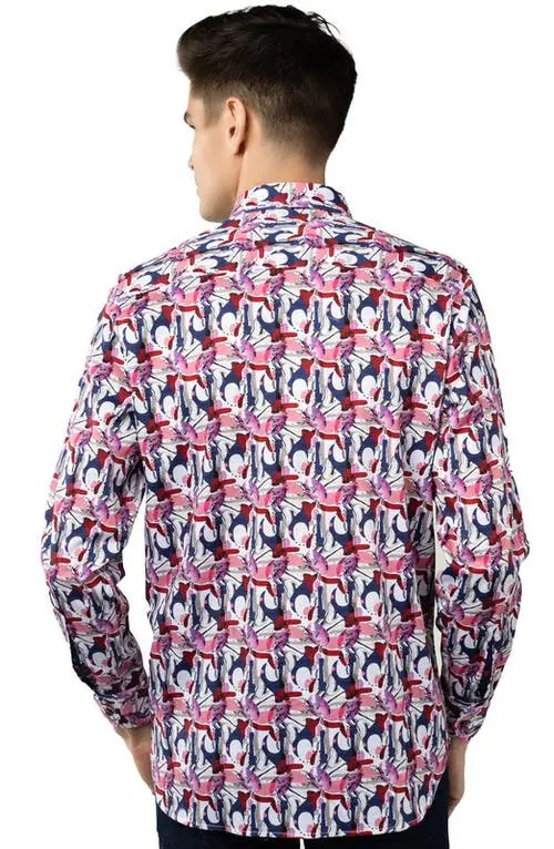 LUCHIANO VISCONTI Color Swirls Shirt - Multi