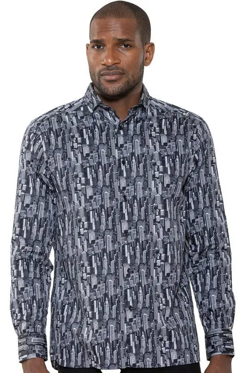 LUCHIANO VISCONTI City Scape Printed Shirt