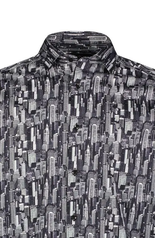 LUCHIANO VISCONTI City Scape Printed Shirt