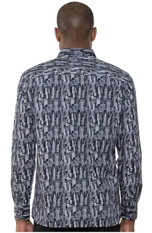 LUCHIANO VISCONTI City Scape Printed Shirt
