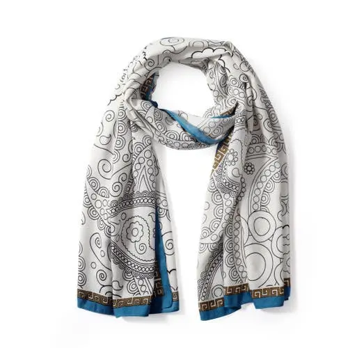 YOUZEY The Mary Scarf - Blue/grey
