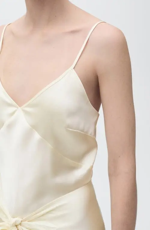 Mango V-neck Satin Camisole - Ecru
