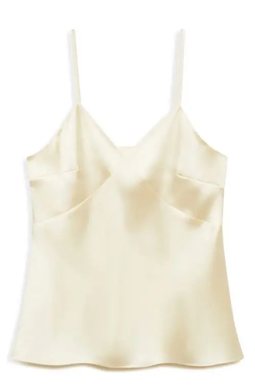 Mango V-neck Satin Camisole - Ecru
