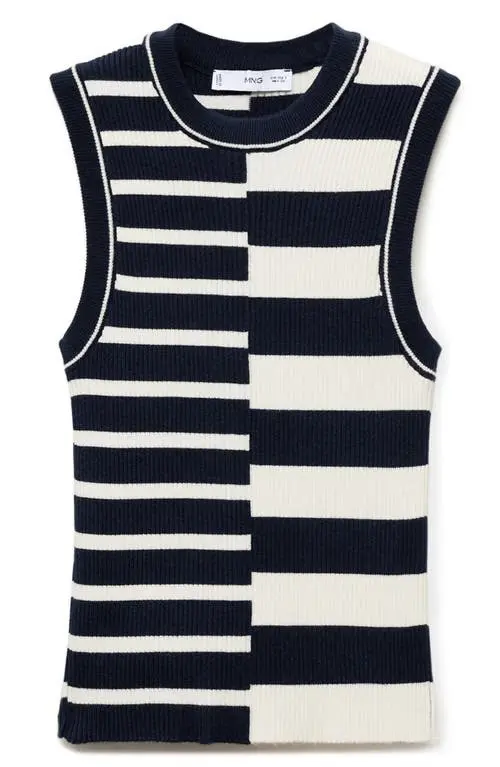 Mango Striped Knit Sweater Tank