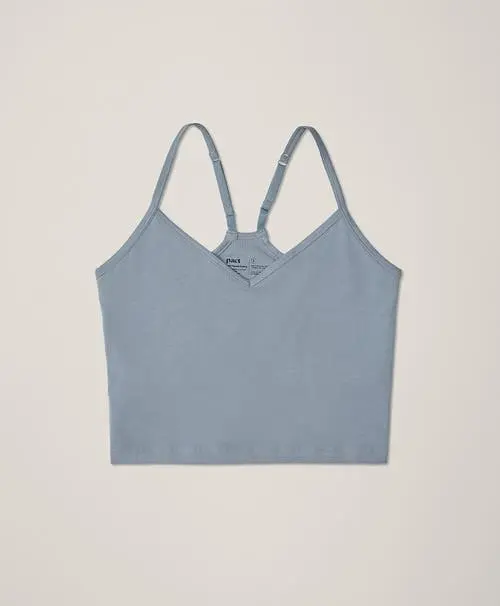 PACT Everyday Shelf Bra Cropped Camisole - Sesame