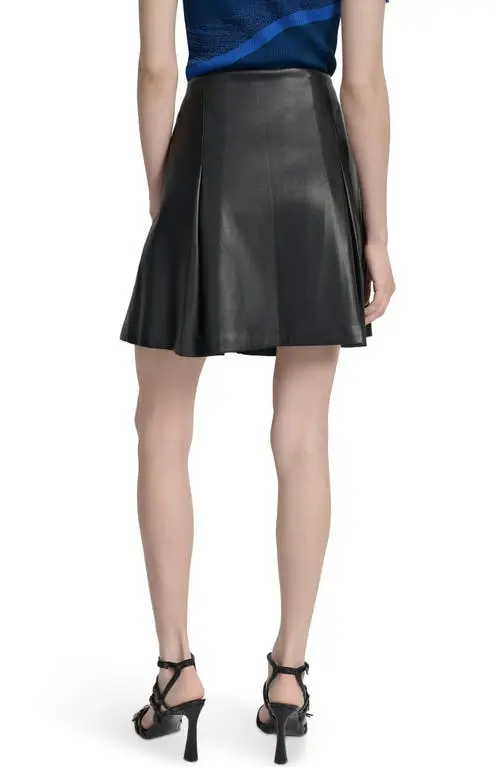 Dkny Faux Leather Miniskirt