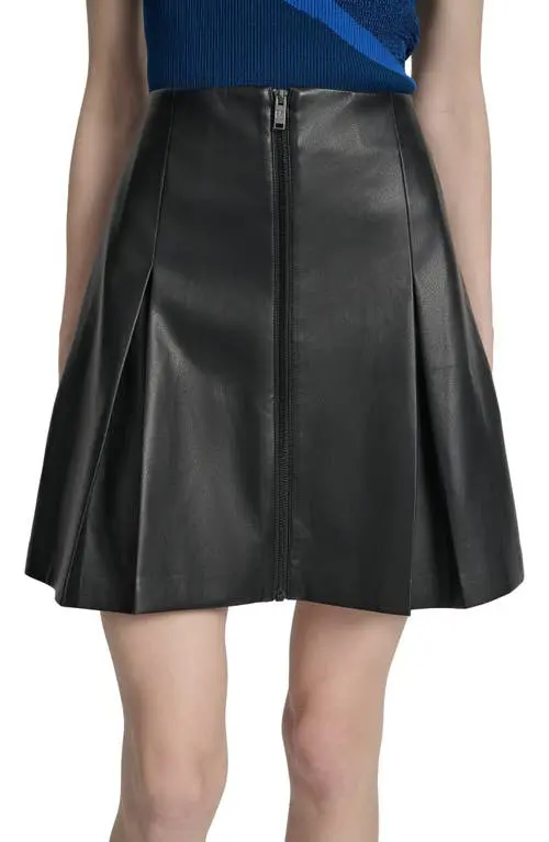 Dkny Faux Leather Miniskirt