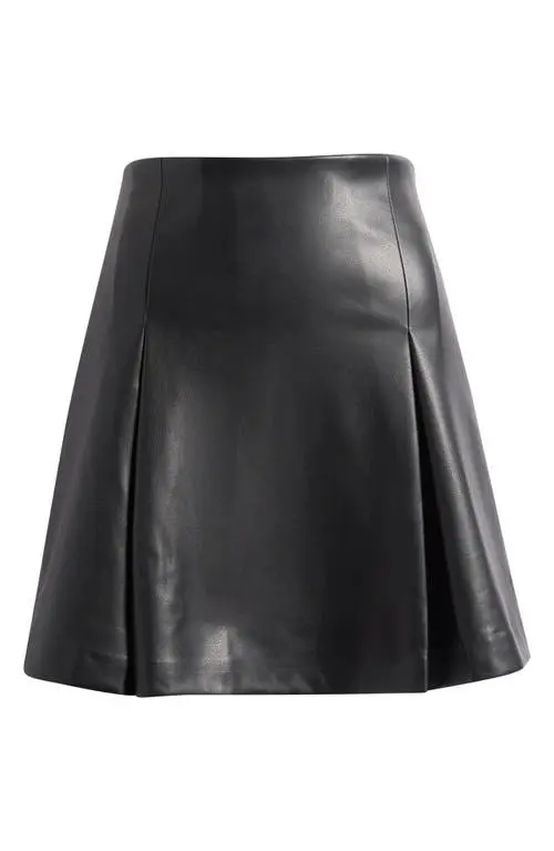 Dkny Faux Leather Miniskirt