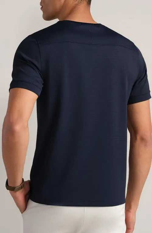 RHONE Waffle Tech Crew T-shirt - True Navy