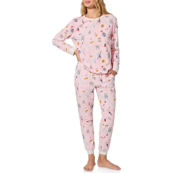 BEDHEAD PAJAMAS Organic Cotton Blend Jersey Pajamas - 48 Hours In Paris