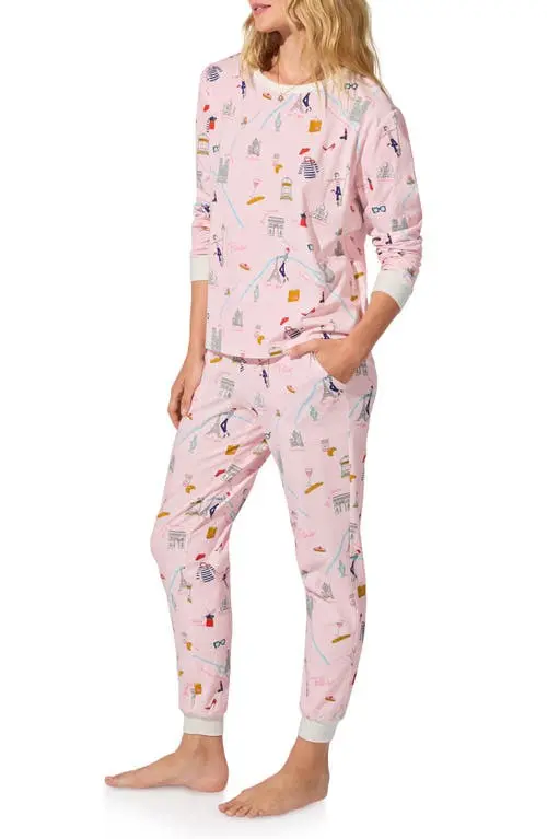 BEDHEAD PAJAMAS Organic Cotton Blend Jersey Pajamas - 48 Hours In Paris