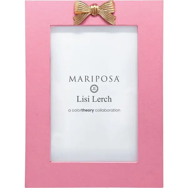 MARIPOSA Bow 4 X 6-inch Picture Frame - Pink
