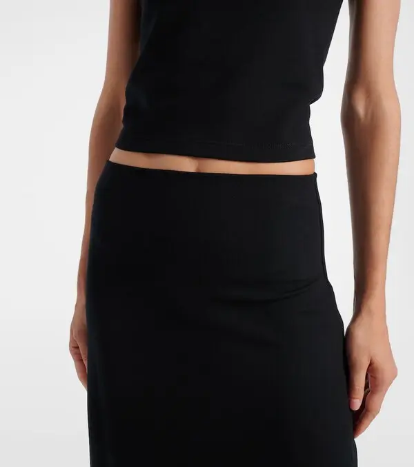 LESET Rio High-rise Maxi Skirt - Black