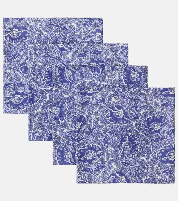 CABANA Toscana Set Of 4 Linen Napkins - Multicoloured