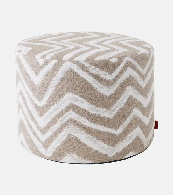 Missoni Graffiti Zigzag Pouf - Beige
