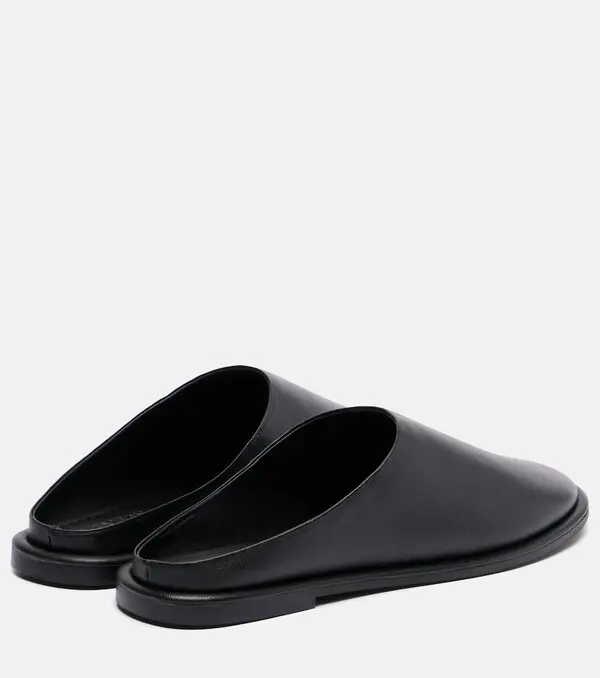 A.emery Spencer Leather Mules - Black