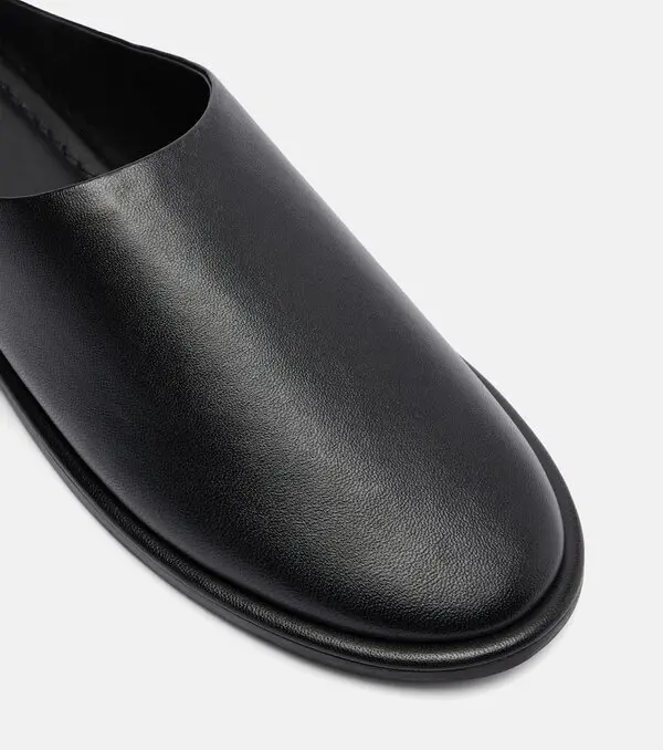 A.emery Spencer Leather Mules - Black