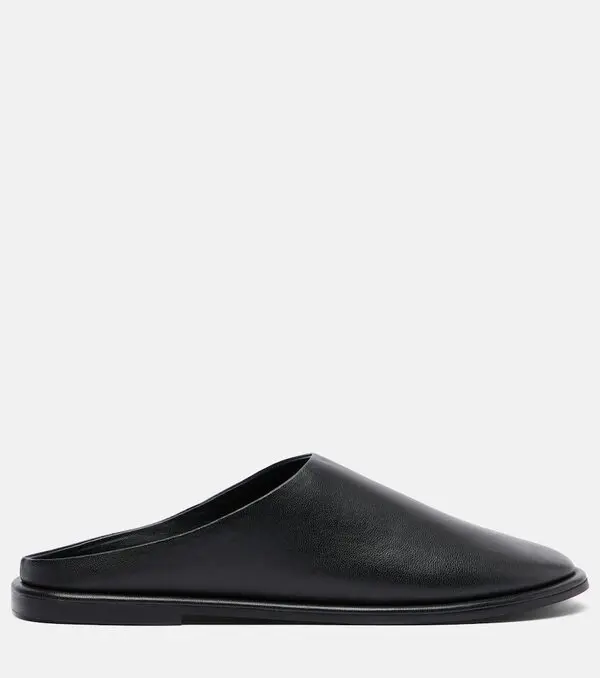 A.emery Spencer Leather Mules - Black