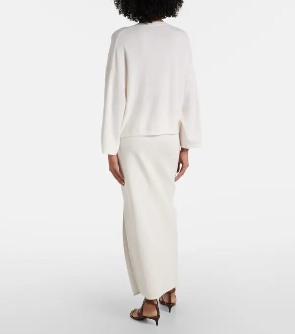 Khaite Darcy Cashmere Top - White