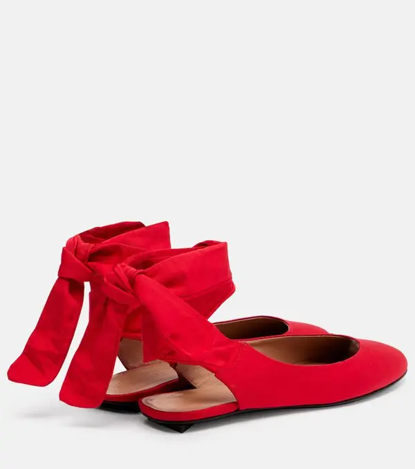 Attico Cloe Ballet Flats - Red
