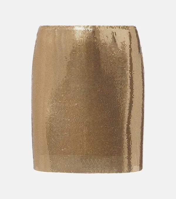 Versace Metallic Mesh Miniskirt