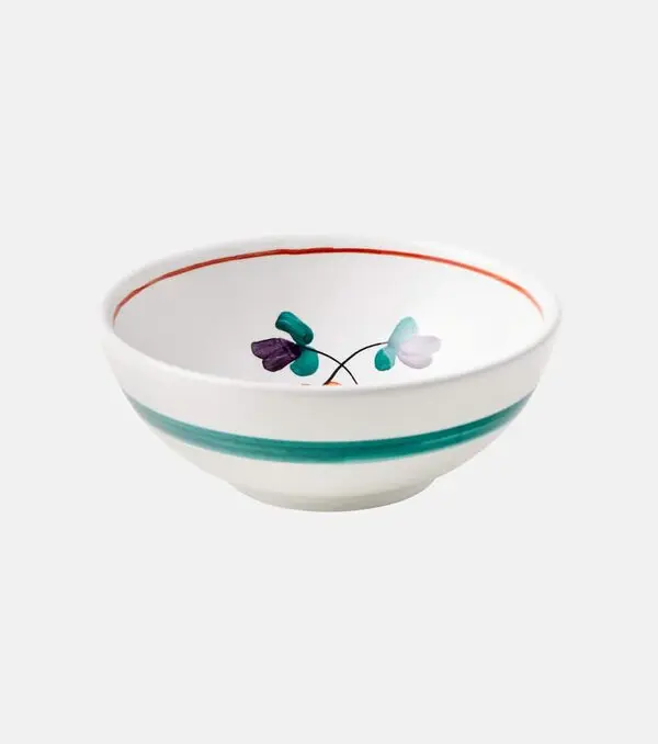 CABANA Lia Floral Ceramic Bowl - White