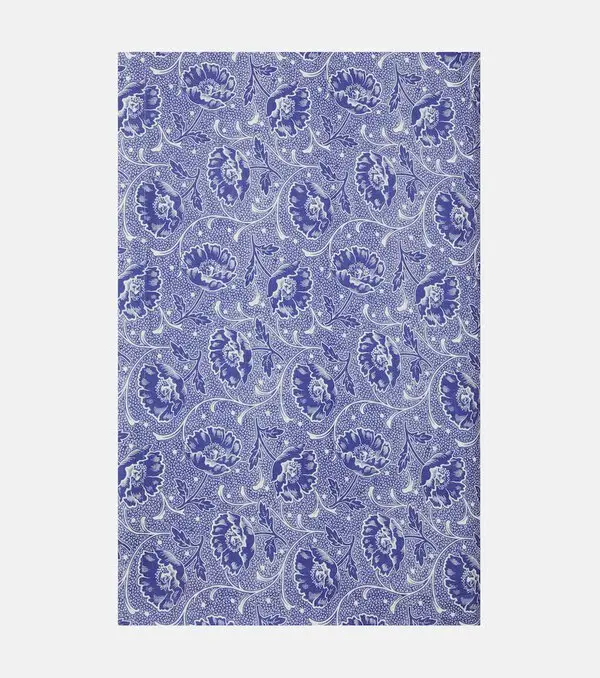CABANA Toscana Printed Linen Tablecloth - Blue