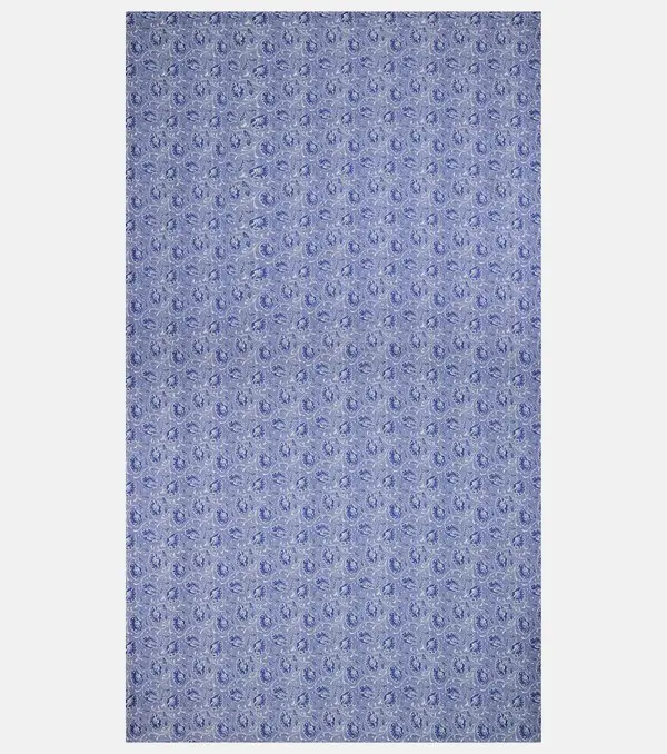 CABANA Toscana Printed Linen Tablecloth - Blue
