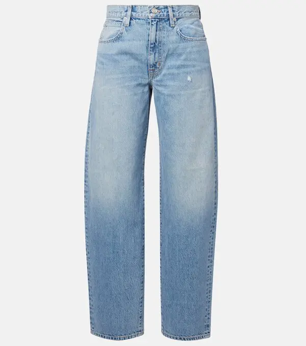 SLVRLAKE Ella Mid-rise Barrel-leg Jeans