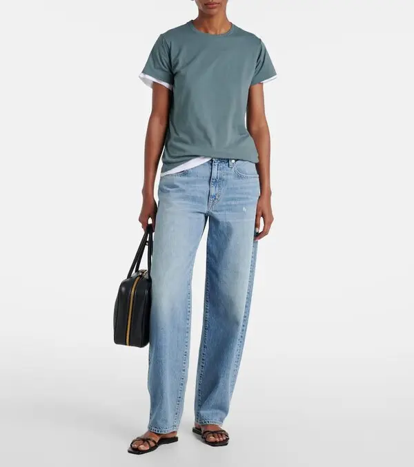 SLVRLAKE Ella Mid-rise Barrel-leg Jeans