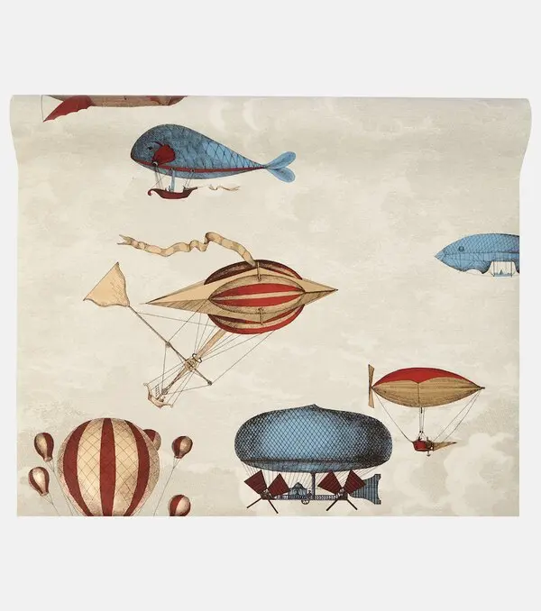 FORNASETTI X Cole & Son Macchine Volanti Wallpaper - Beige