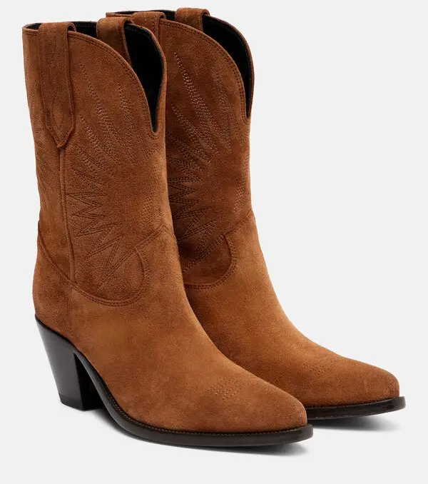 GOLDEN GOOSE Wish Star 70 Suede Cowboy Boots