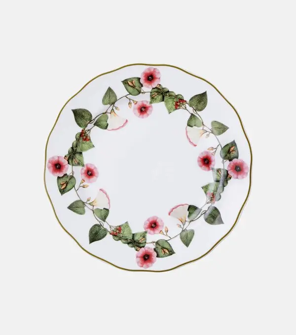 CABANA Ciclamino Floral Porcelain Dinner Plate - White
