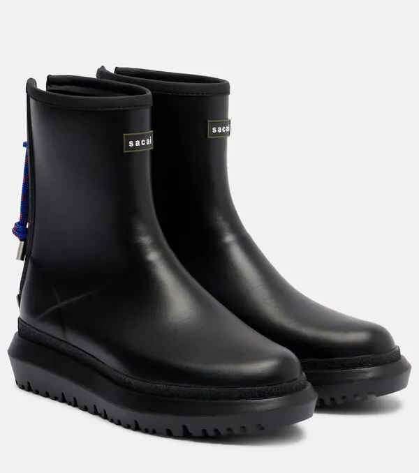 Sacai Logo Ankle Boots