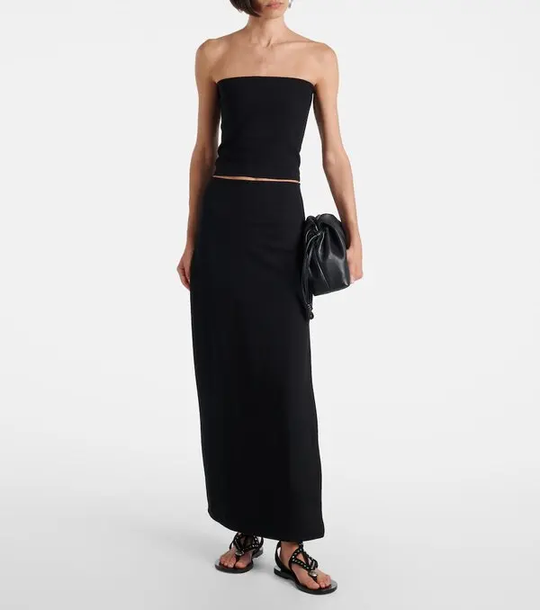 LESET Rio Jersey Tube Top - Black
