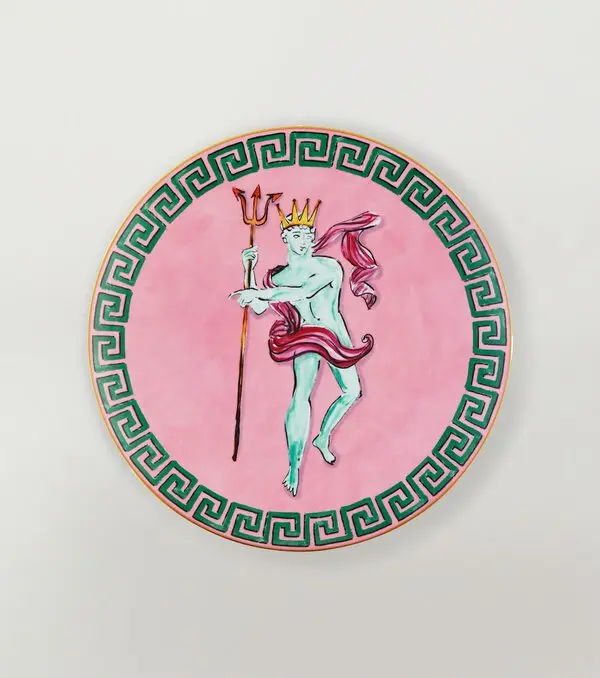 GINORI 1735 Il Viaggio Di Nettuno Charger Plate Luke Edward Hall - Pink