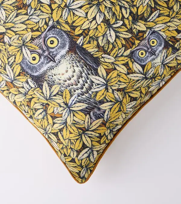 FORNASETTI Civette Silk And Cotton-blend Cushion