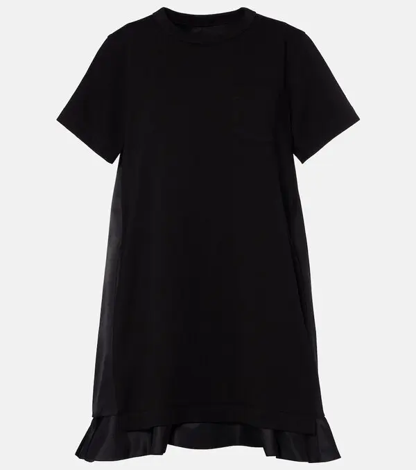 Sacai Ruffled Cotton Minidress