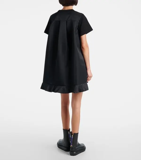Sacai Ruffled Cotton Minidress