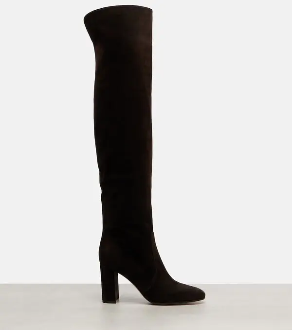 GIANVITO ROSSI Glen Suede Over-the-knee Boots - Brown