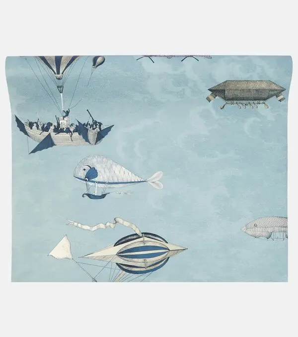 FORNASETTI X Cole & Son Macchine Volanti Wallpaper - Blue
