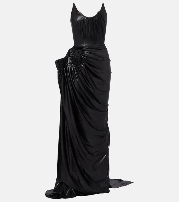 Maticevski Lexicon Draped Gathered Gown - Black