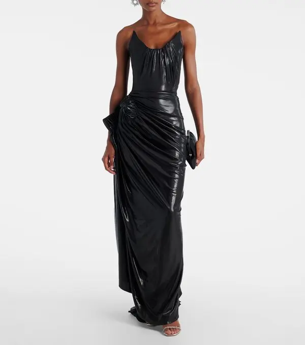 Maticevski Lexicon Draped Gathered Gown