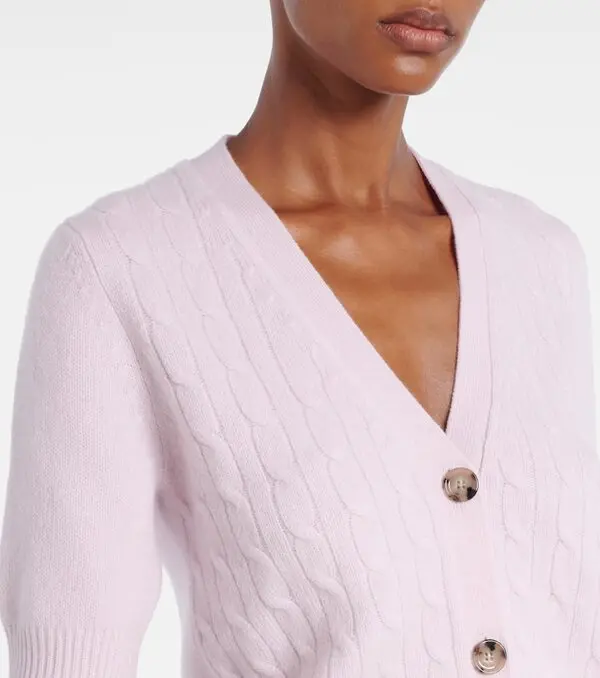 Jardin Des Orangers Cable-knit Cashmere-blend Cardigan