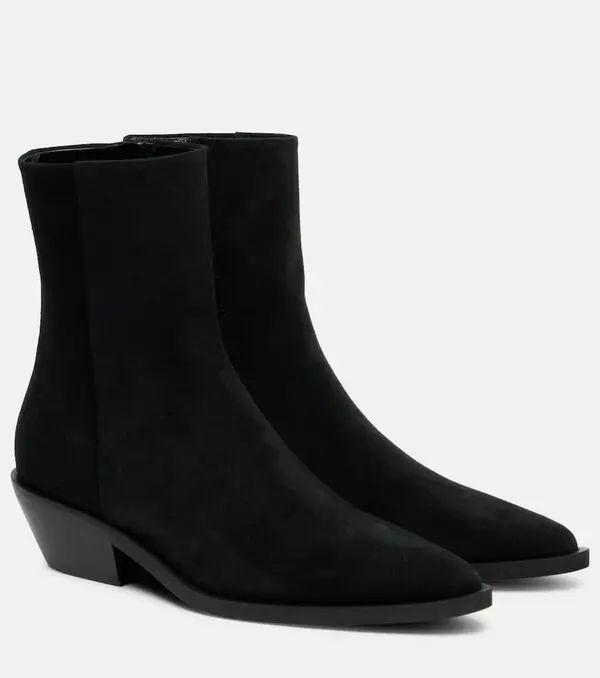 A.emery Hudson Suede Ankle Boots - Black