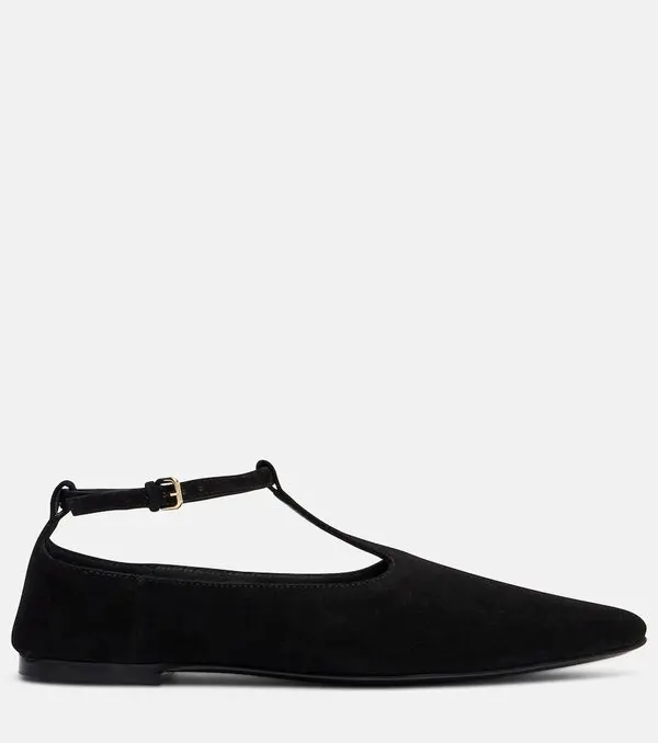 A.emery Ward Suede Mary Jane Flats - Black