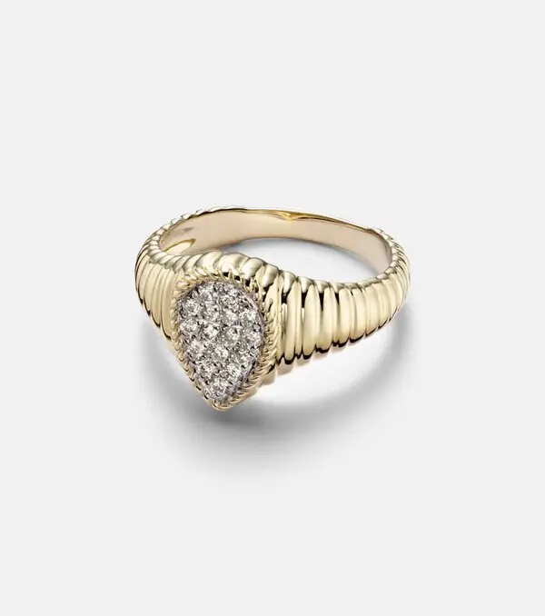 Yvonne Léon 9kt Ring With Diamonds - Gold