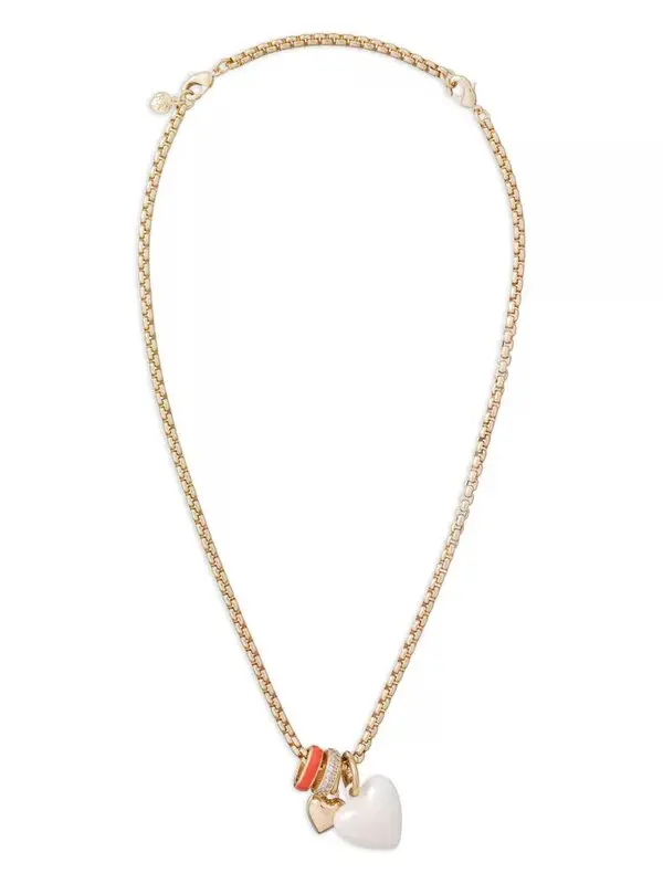 ROXANNE ASSOULIN The Box Chain Heart-charm Necklace - White