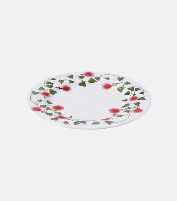 CABANA Ciclamino Floral Porcelain Charger Plate - White