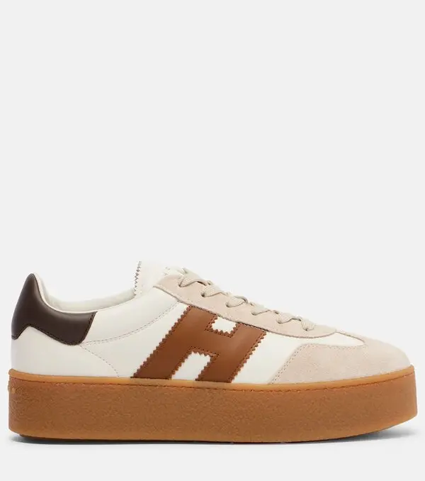 Hogan H681 Leather And Suede Platform Sneakers